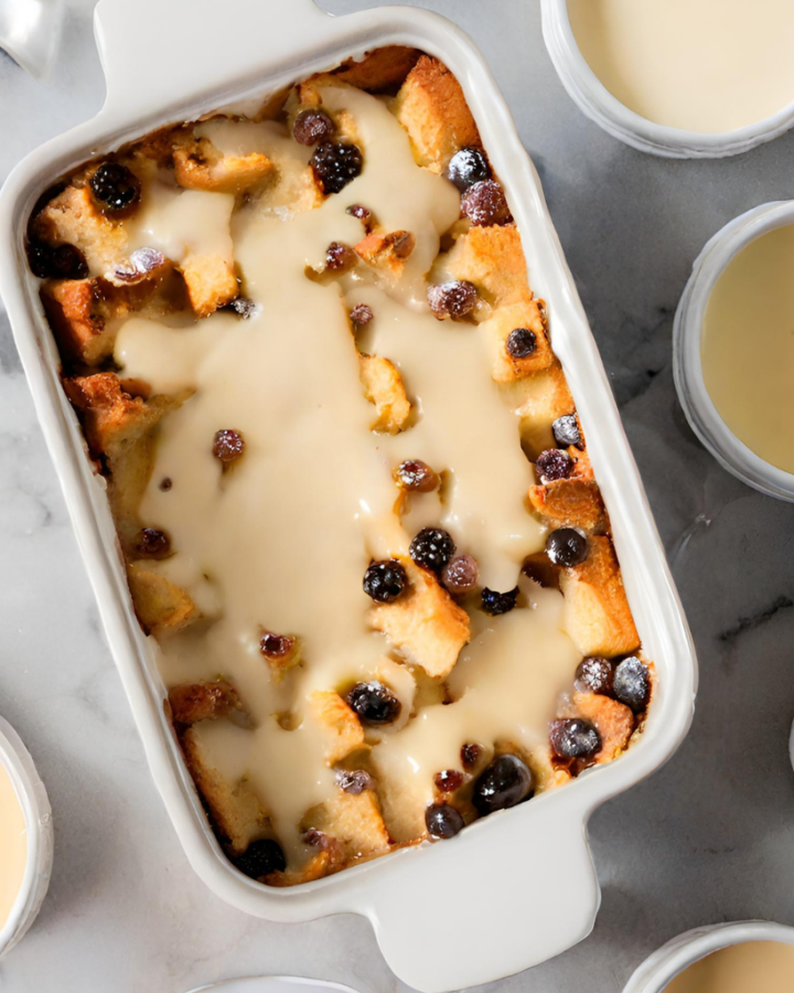 Bread Pudding with Vanilla Sauce