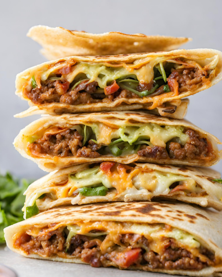 Homemade Crunchwrap Supremes for dinner