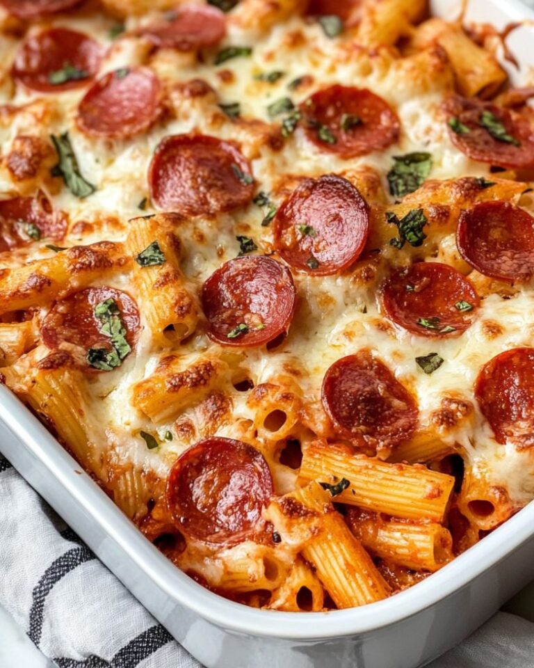 Super Easy Pizza Pasta Bake