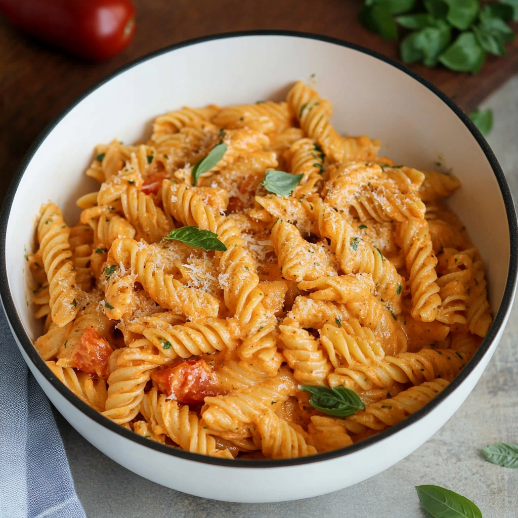 Creamy Tomato Cottage Cheese Pasta