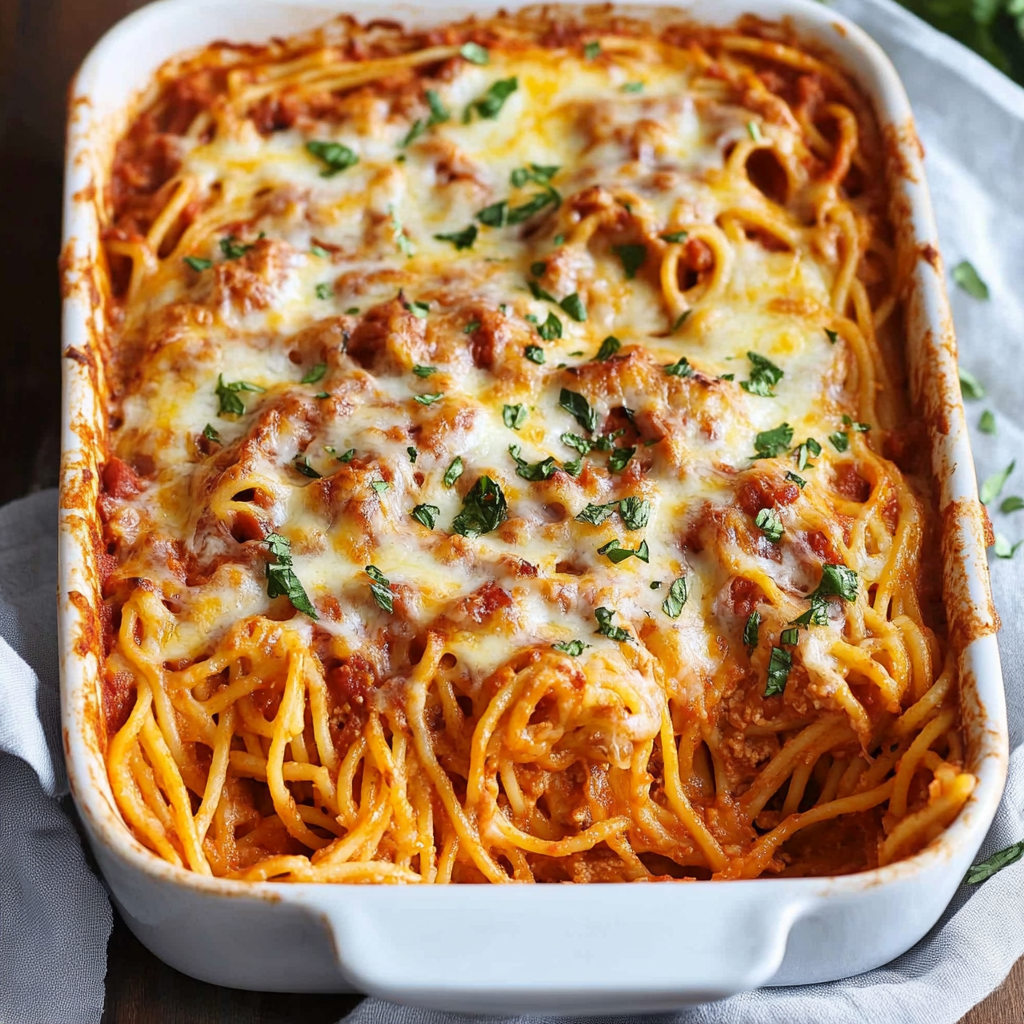 Easy Baked Spaghetti Recipe