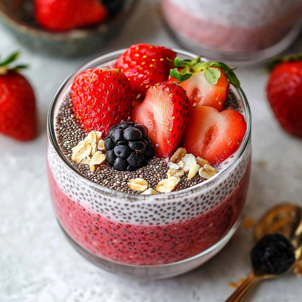 Layered Strawberry Chia Pudding