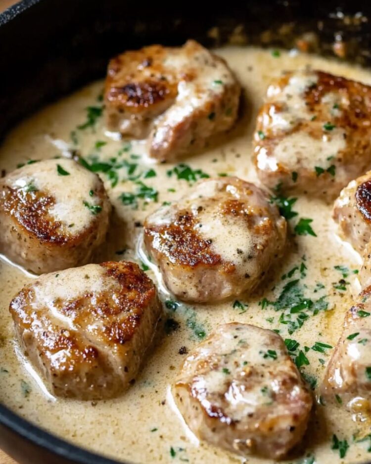 Creamy Pork Tenderloin Medallions Recipe