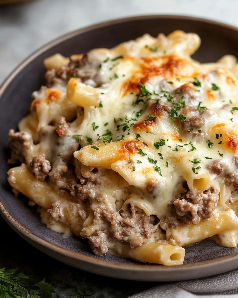 Ground Beef Alfredo Bake Recipe