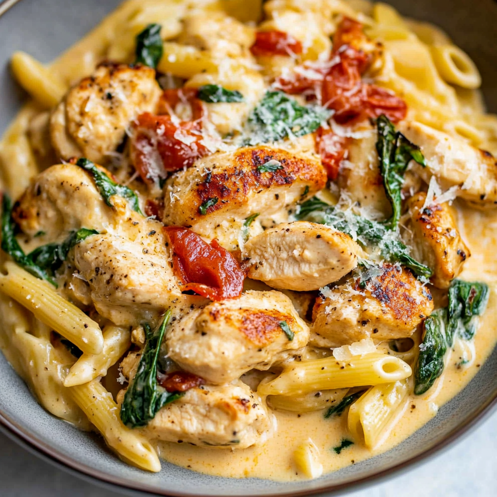 Creamy Tuscan Chicken Pasta Recipe