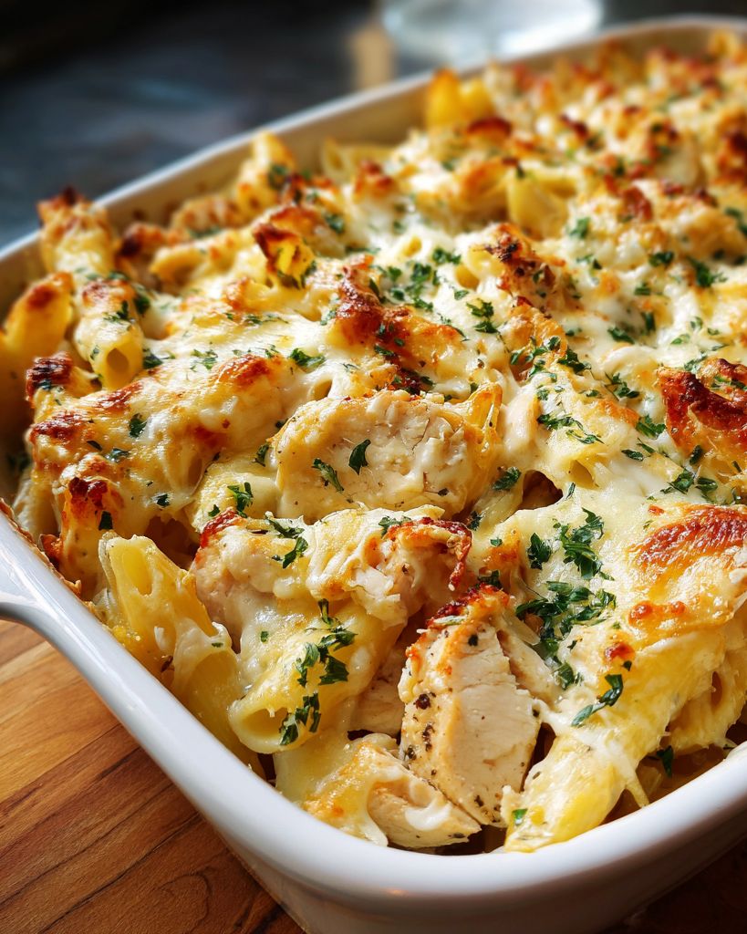 Chicken Alfredo Baked Ziti