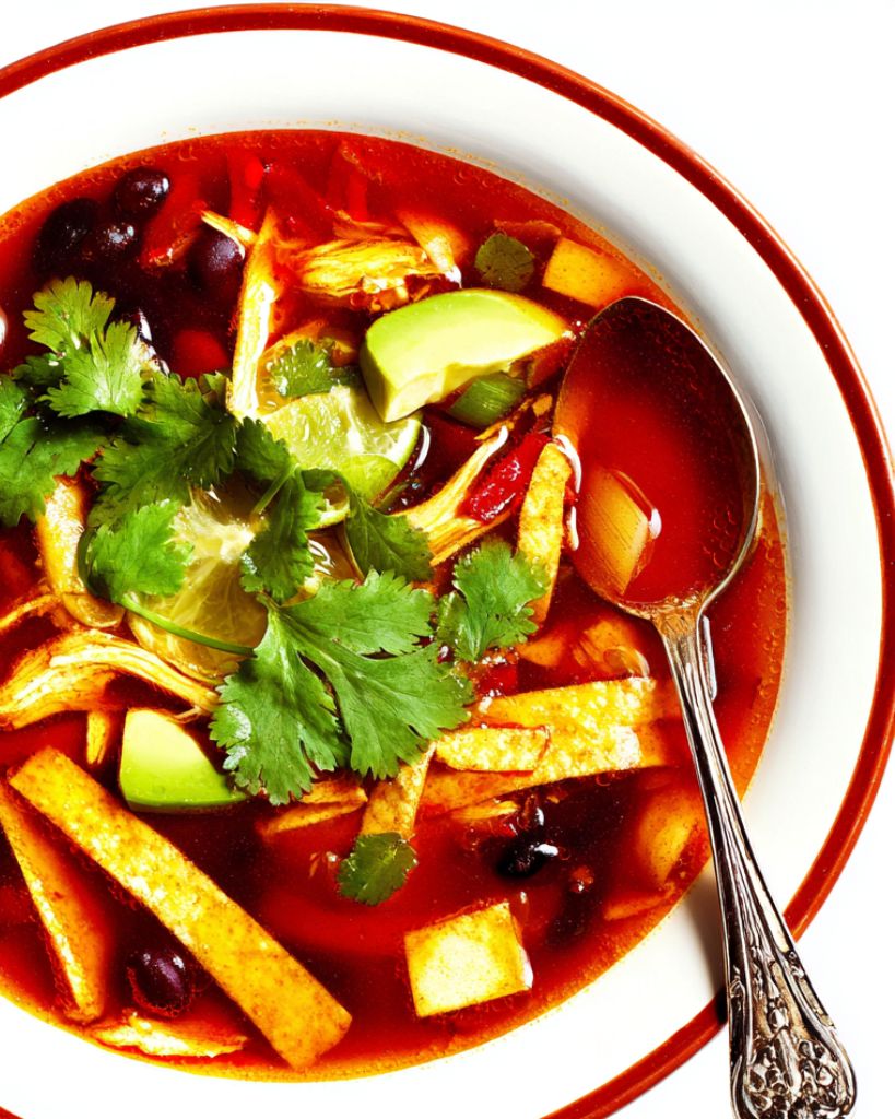 Sopa Azteca (Traditional Tortilla Soup)