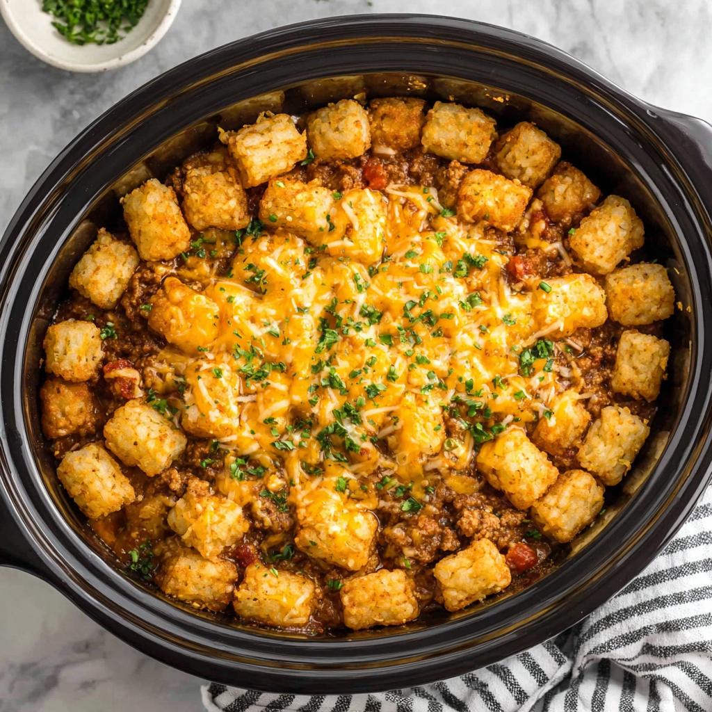 Crock Pot Tater Tot Casserole