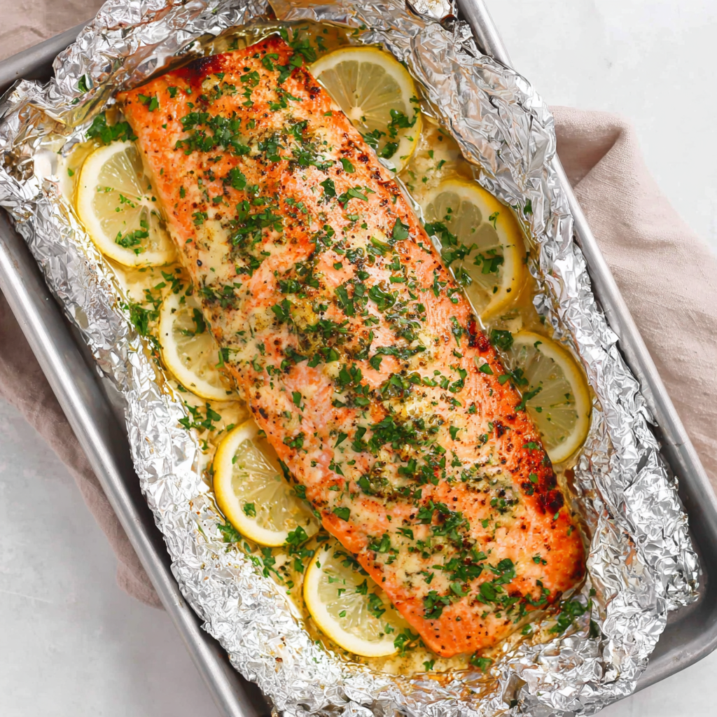 Garlic Butter Baked Trout