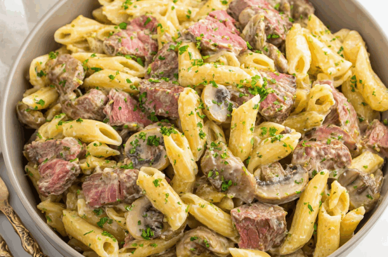 Creamy Prime Rib Pasta