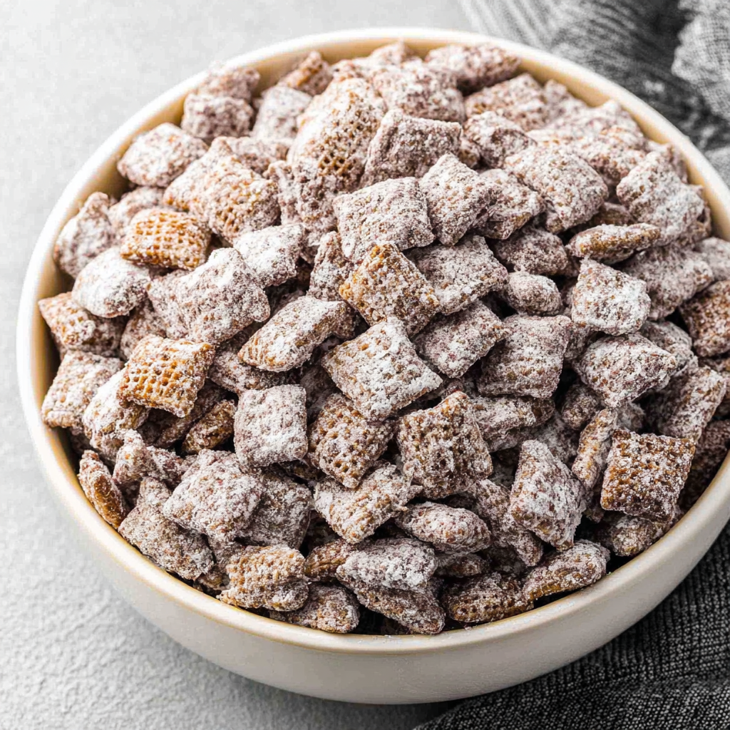 Puppy Chow (Chocolate Peanut Butter Cereal Snack)