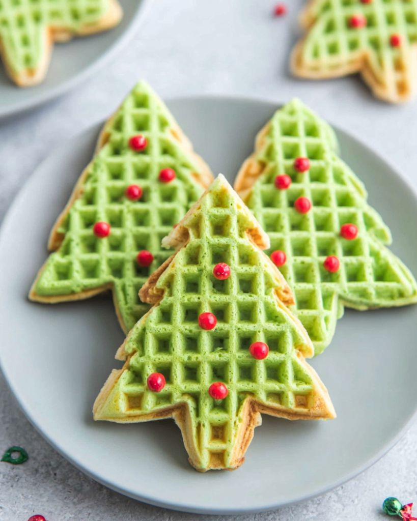 Christmas Tree Waffles