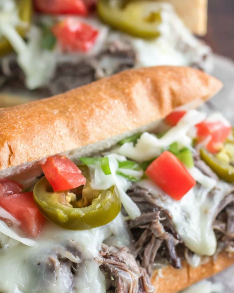 Slow Cooker Drip Beef Sandwiches