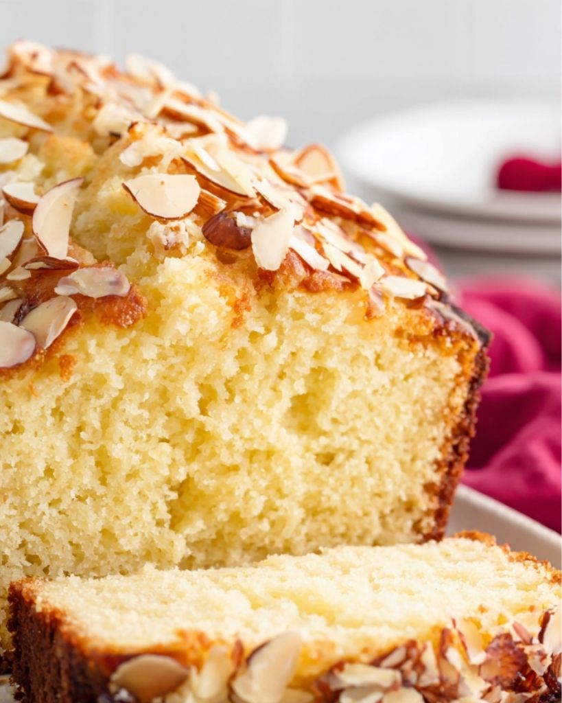 Almond Pound Cake with Crunch Topping