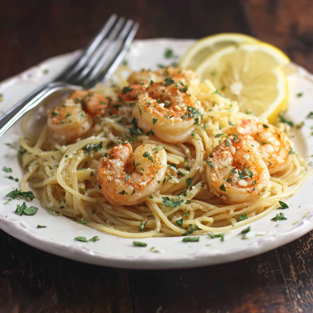 Shrimp Scampi For One