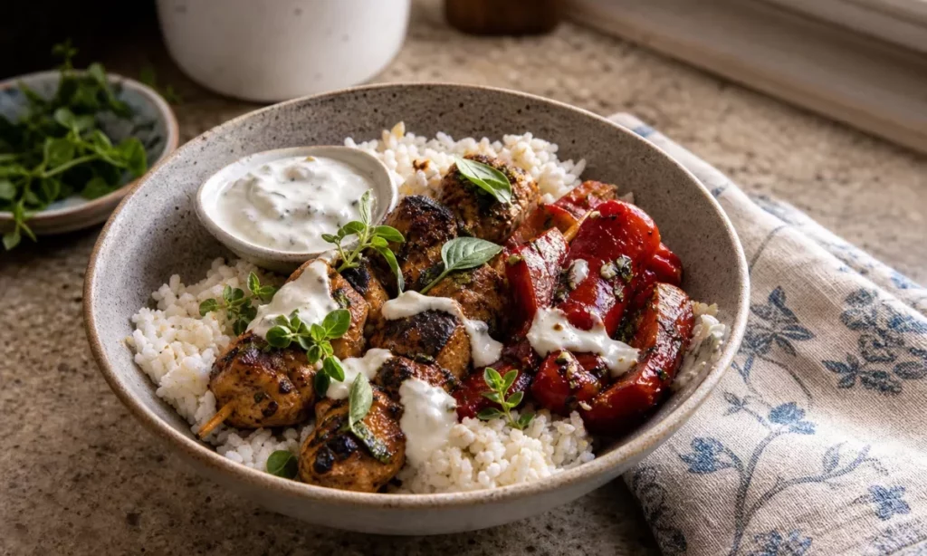 This Chicken Tzatziki Rice – Chicken Tzatziki Rice Bowls Recipe
