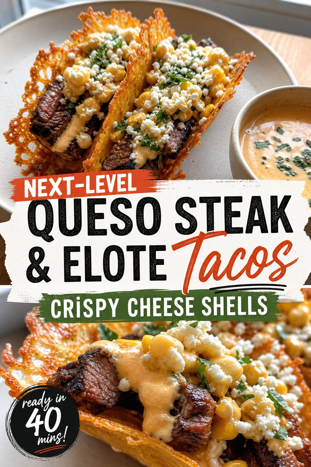 This Queso Steak Elote – Queso Steak & Elote Tacos Recipe