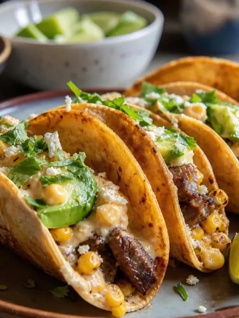 This Queso Steak Elote – Queso Steak & Elote Tacos Recipe